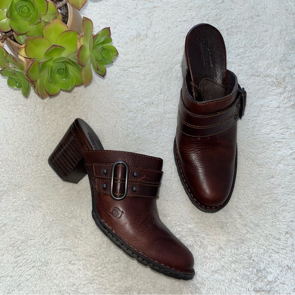 Born | Shoes | Born Leather Scarlet Mules | Poshmark